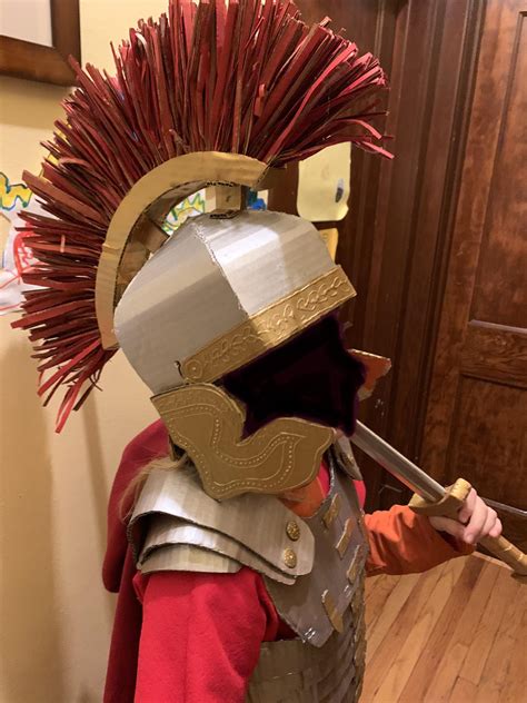How To Make A Roman Soldier Helmet From Cardboard