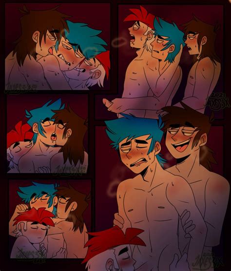 Rule 34 3boys Anal Anal Sex Blowjob Blue Hair Blush Brown Hair Dyed