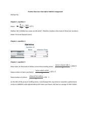 Descriptive Statistics Practice Exercises Mean Median Mode Course Hero