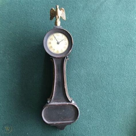 Antique Small Banjo Clock New Haven Rare Miniature Eagle 3917878115