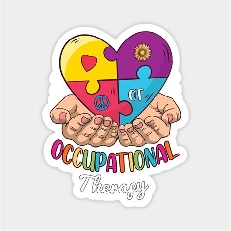 Occupational Therapy Ot Heart Cartoon Magnet Occupational Therapy