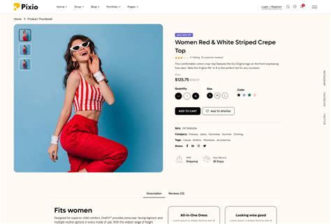 Pixio Shop And Ecommerce Nuxtjs Template Dexignzone