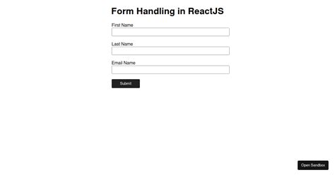 Form Handling Codesandbox