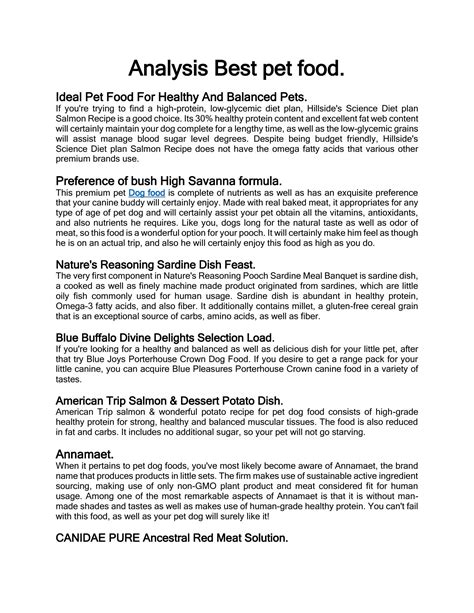 Pet Food Pestle Analysis At Cynthia Connor Blog