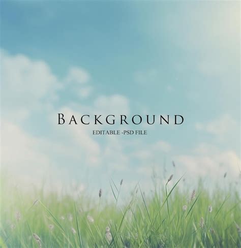 Sky Grass Background Psd High Quality Free Psd Templates For Download