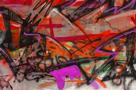 美丽的街头艺术涂鸦。抽象创意绘图时尚