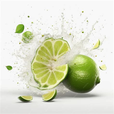 Premium Photo Lime Explosion Splatter On Background