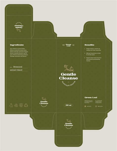 Premium Vector Editable Vector Packaging Box Dieline For Beauty Cosmetics