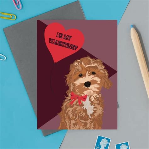 Valentines Card Cockapoo Love Heart Free Uk Delivery