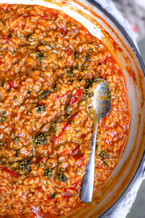 Tomato And Pesto Risotto Lucy And Lentils