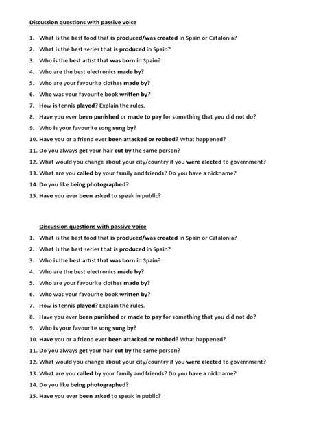 Passive Discussion Questions Pdf