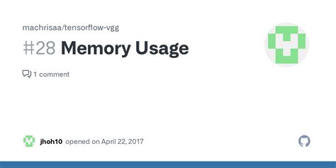 Memory Usage · Issue 28 · Machrisaatensorflow Vgg · Github