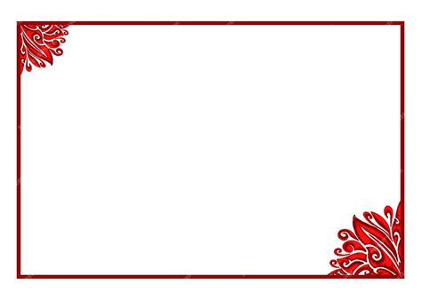 Red Orament Frame Border Vector Para El Diseño De Decoración Vector