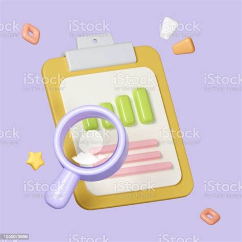 파스텔 배경에 분리된 돋보기가 있는 3d 종이 문서 아이콘입니다 텍스트 문서 비즈니스 및 재무 데이터 분석 개념 아이콘 기호 클리핑 경로입니다 3d 렌더링 일러스트레이션 2