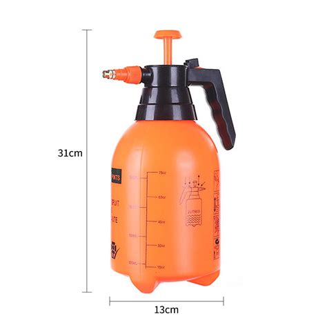 2l Orange Hand Pressure Trigger Sprayer Bottle Adj Vicedeal