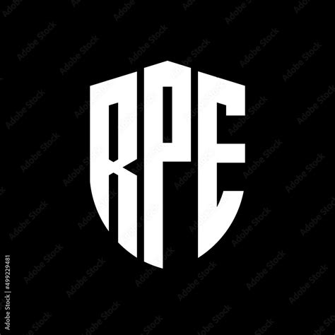 Rpe Letter Logo Design Rpe Modern Letter Logo With Black Background Rpe Creative Letter Logo
