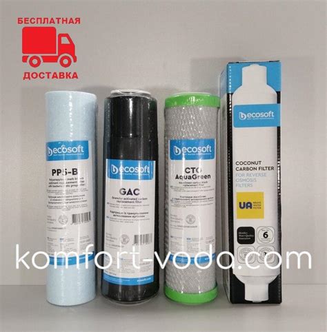 Комплект картриджей Ecosoft Absolute для осмоса без минерализатора цена 978 ₴ купить на Prom Ua