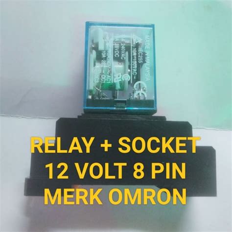 One Set Omron Relay Socket 12v 8pin Rilay Socket 12 Volt 8 Feet