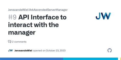 Api Interface To Interact With The Manager · Issue 9 · Jensvandewiel