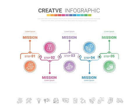 Layout Your Workflow With This 6option Infographic Template Featuring Numbers Vector