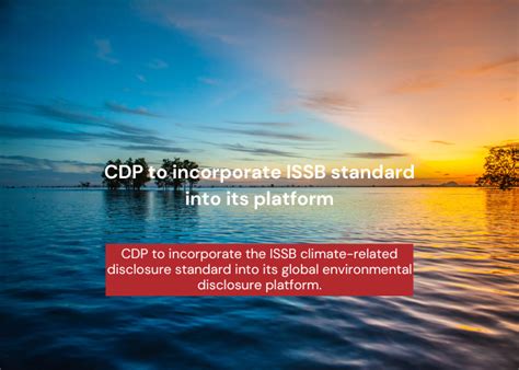 Cdp To Incorporate Issb Into Its Platform Cdp Türkiye