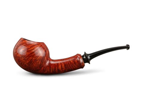 Gh Zhang Pipe Smooth Apple Bent Ping Zhan Design Tabaccheria Lento Fumo