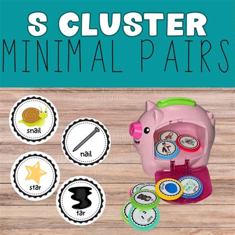 S Cluster Minimal Pairs Phonological Process Speech Therapy Circles Prek 3rd