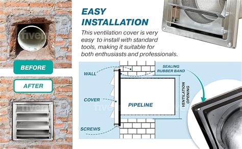 Filprofi 6 Inch Wall Vent Cover With Metal Mesh Screenexterior