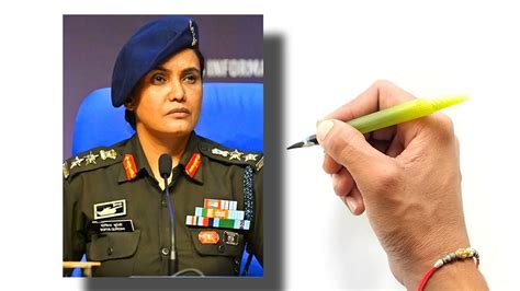 Colonel Sofiya Qureshi Drawing Sketch Youtube