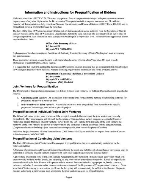 Ws Dot Prequalification Application Form Fill Out And Sign Online Dochub