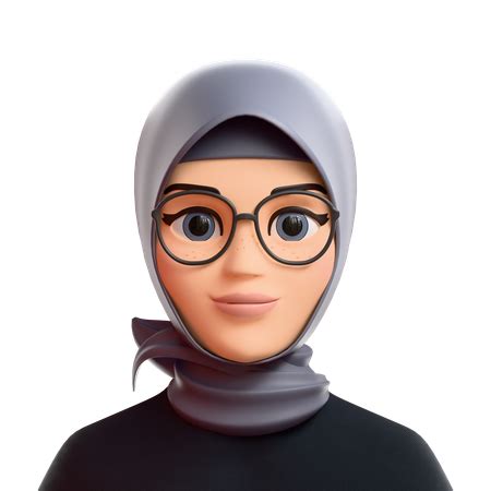 Avatar Hijab 3d Illustrations Free Download In Png Blend Gltf Iconscout