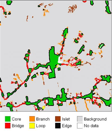 Detail Of Morphological Spatial Pattern Analysis Segmentation For A 25 Download Scientific