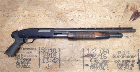 Mossberg 500at 12 Gauge Police Trade In Shotgun With Pistol Grip