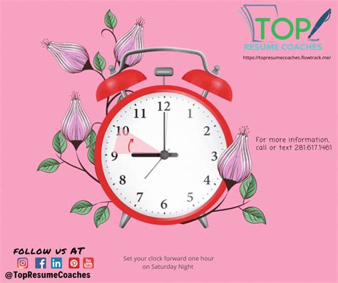 Spring Forward Reminder From Top Resume Coaches Resume Coach Top Event Planners Resume