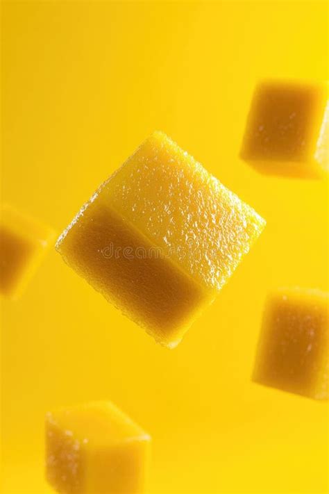 A Close Up Of A Yellow Cube With A White Border Stock Image Image Of Confection Yellow 366114579