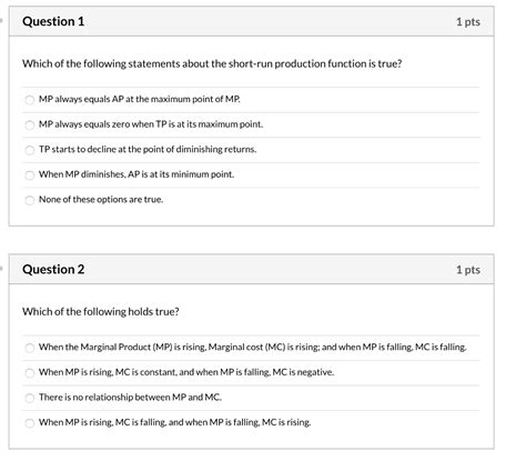 Solved Question 1 1 Pts Which Of The Following Statements