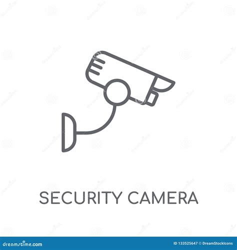 Security Camera Linear Icon Modern Outline Security Camera Logo Stock