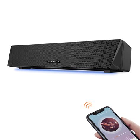 TaoTronics Wireless Computer Speakers Bluetooth Sound Bar With 3 RGB Light Modes Walmart Com
