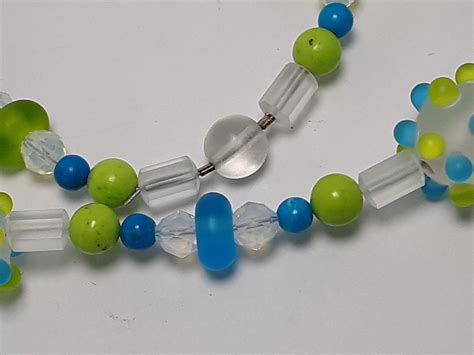 Vintage Frosted Glass Crystal Bead Necklace What Do I Have Here R