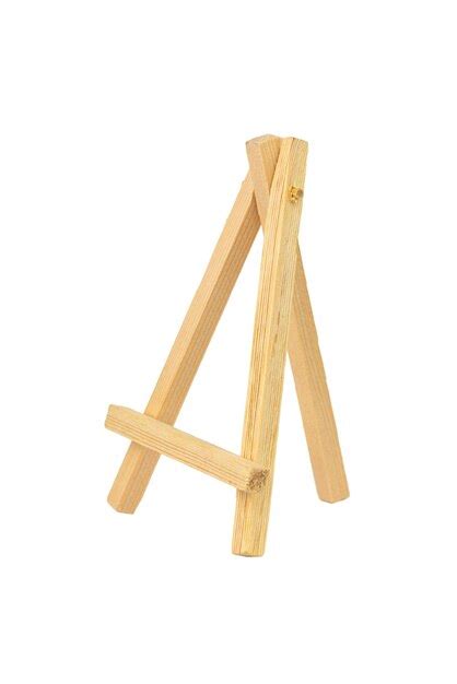 El Mini Caballete De Madera Aislado En El Fondo Blanco Foto Premium