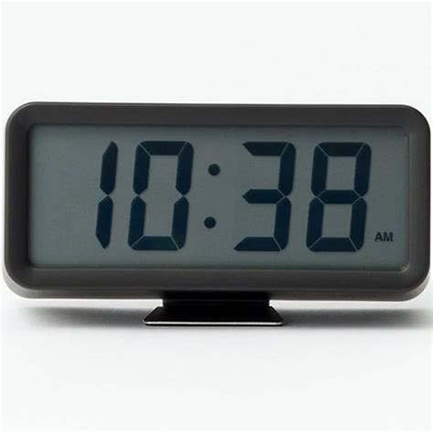 Muji Digital Clock With Alarm Small Black