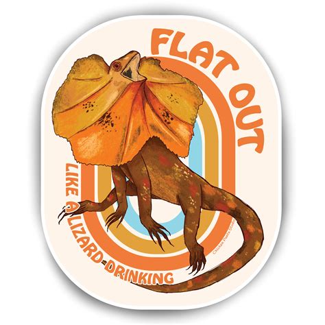 Frilled Neck Lizard Sticker Chicken Pants Studio