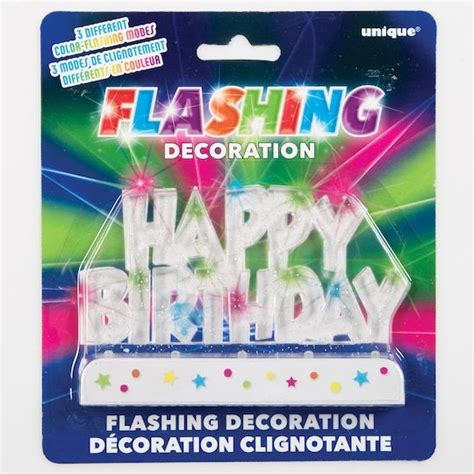 Flashing Happy Birthday Cake Decoration Birthday Party Supplies Happy Birthday Party