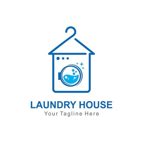 Premium Vector House Laundry Vector Logo