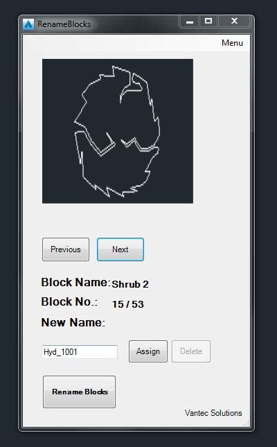 Rename Blocks Vantec Solutions