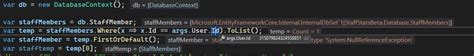 NullReferenceException On FirstorDefault C