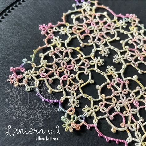 Lantern V2 Tatting Pattern Square Motif Tatted Lace Pdf With Video