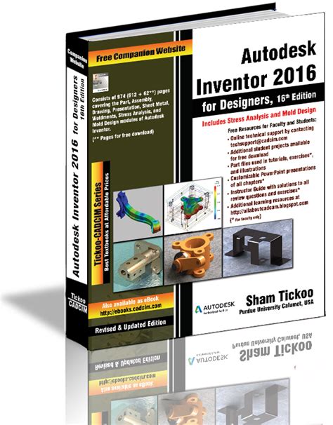 autodesk inventor 2016 for designers book by prof sham tickoo and