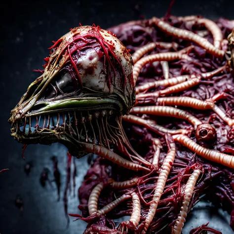 Dissected Alien Body Rotting Maggots Gruesome 4 OpenArt