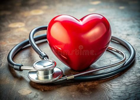 A Symbol Of Compassionate Care The Red Heart And Stethoscope In